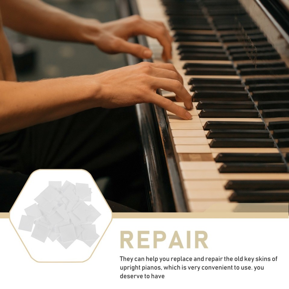 52Pcs Professional Piano Keytops Piano Keys Piano tools (White) | eBay ...