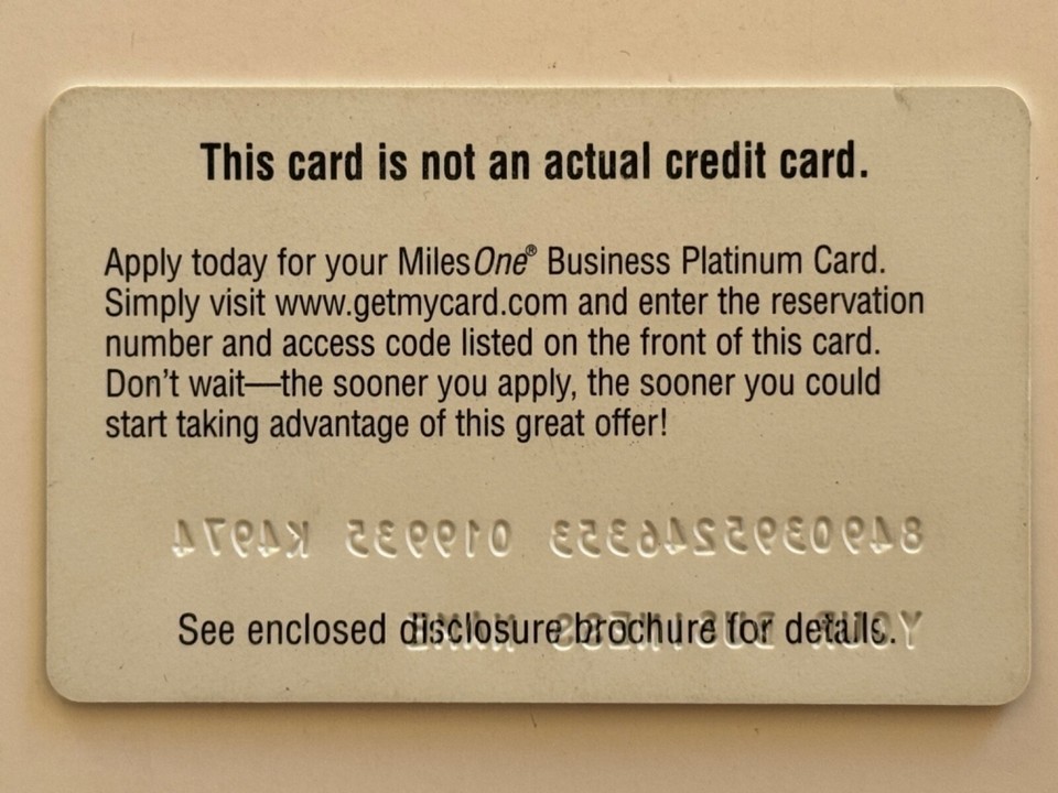 Capital One Miles One FAKE Credit Card ️Your Business Name ️Version 1 ...