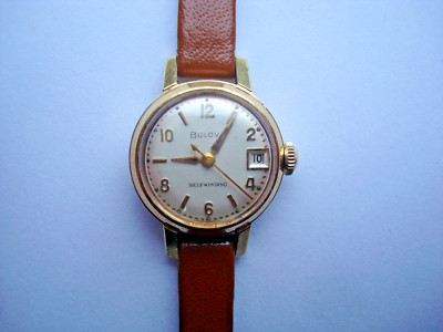 Bulova M6 Lady's Self-winding Watch 17 Jewels Date Numerals New Band ...