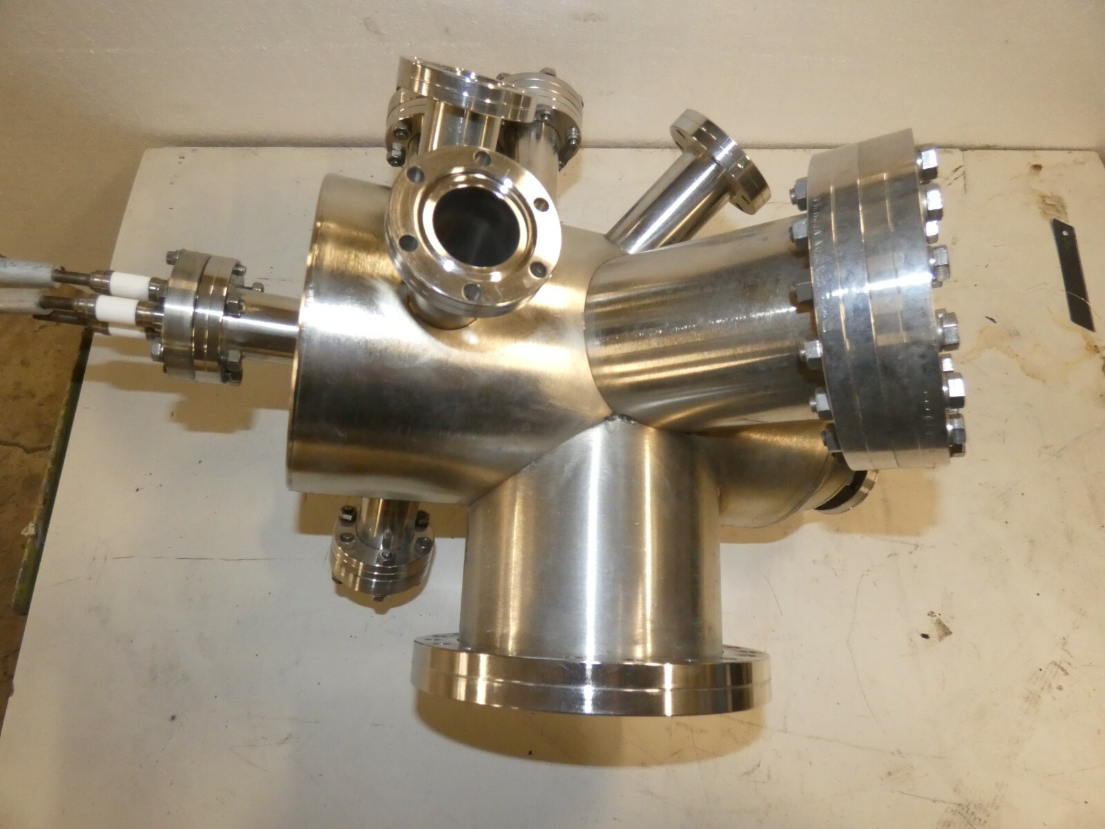 Huntington 6” Conflat Multiport UHV Vacuum Chamber w/ many 2.75 ...