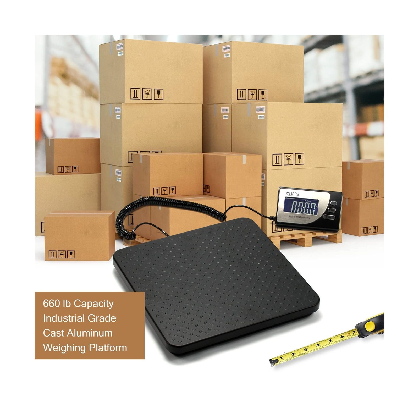 660 lb (300 kg) Digital Heavy Duty Postal Shipping Scale, Cast Aluminum ...