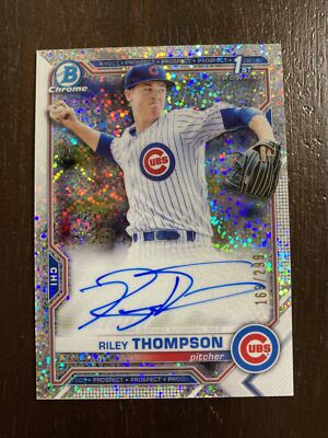 2021 Bowman Chrome Riley Thompson 1st Speckle Refractor Auto /299 #CPA ...