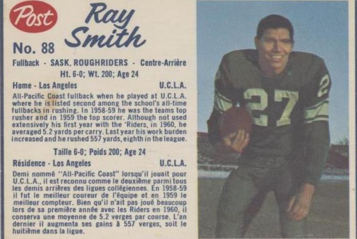 1962 Post Cereal CFL - Ray Smith #88 for sale online | eBay