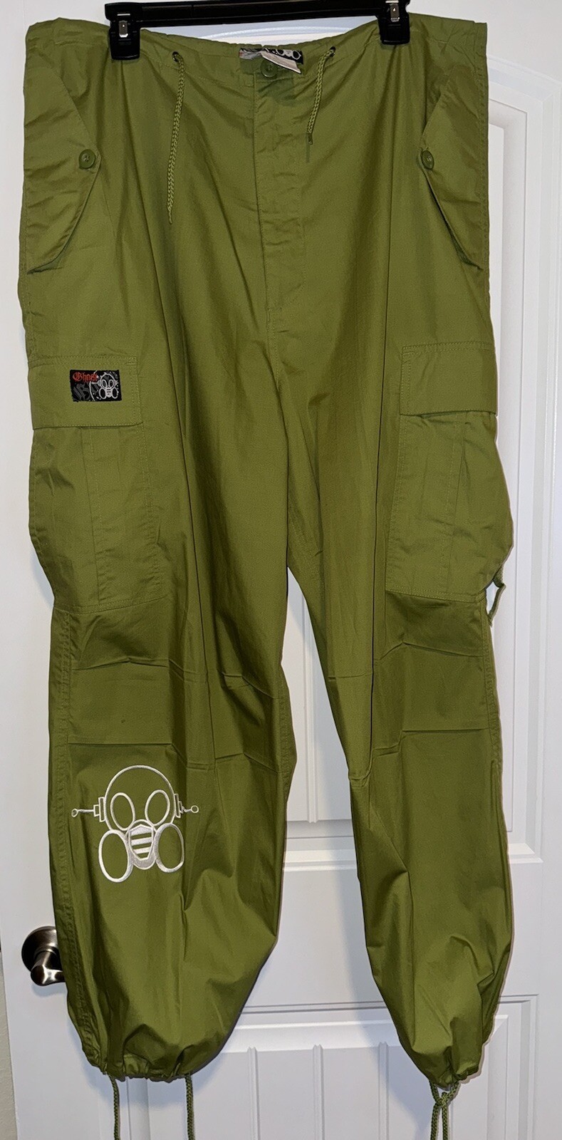 Ghost Wide Leg Rave Pants Olive Medium JNCO UFO Skate… - Gem