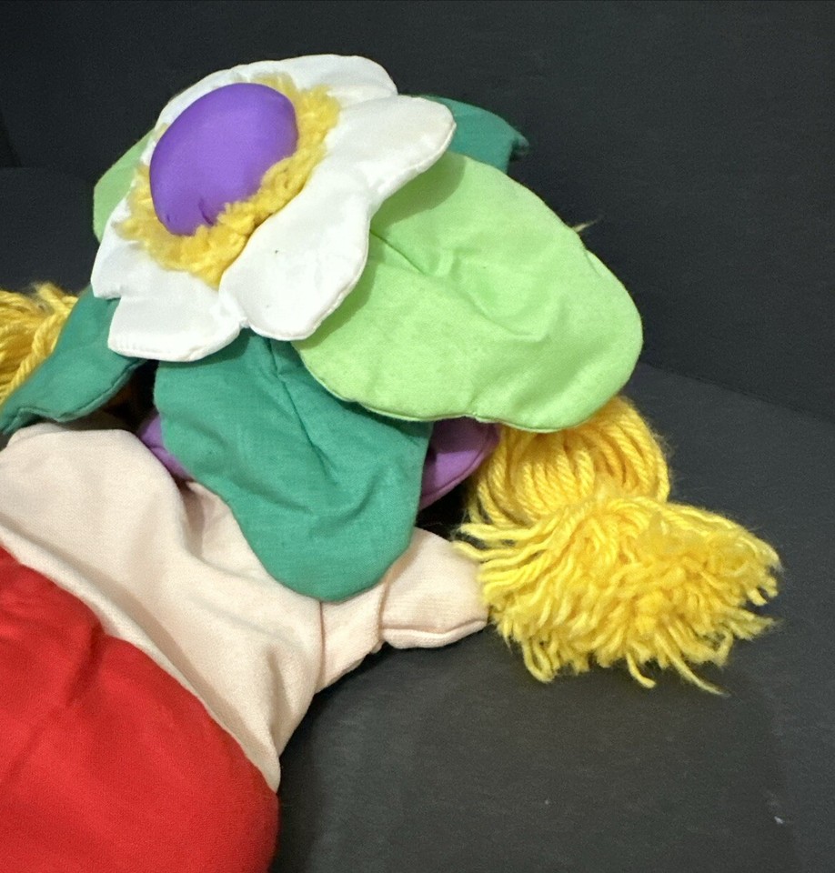 "BLOOMING DOLLS - RED POT" VINTAGE PLUSH TOY FLOWER PUPPET - 1987 - CAP ...
