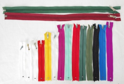 Assorted Colour/Style/Length Sewing Zips for Clothing Accessories ...