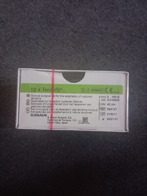 chirurgisches Nahtmaterial Braun, Tendofil, HS18 3/0 GS 40cm, 992127 ...