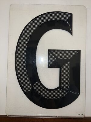Outdoor Black Letters for Business Signs (G) 10" 3D Good For See Thru ...