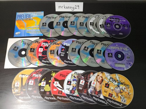 Lot of 25 PS1 and PS2 Sampler Demo Discs, Official U.S. PlayStation 2 ...
