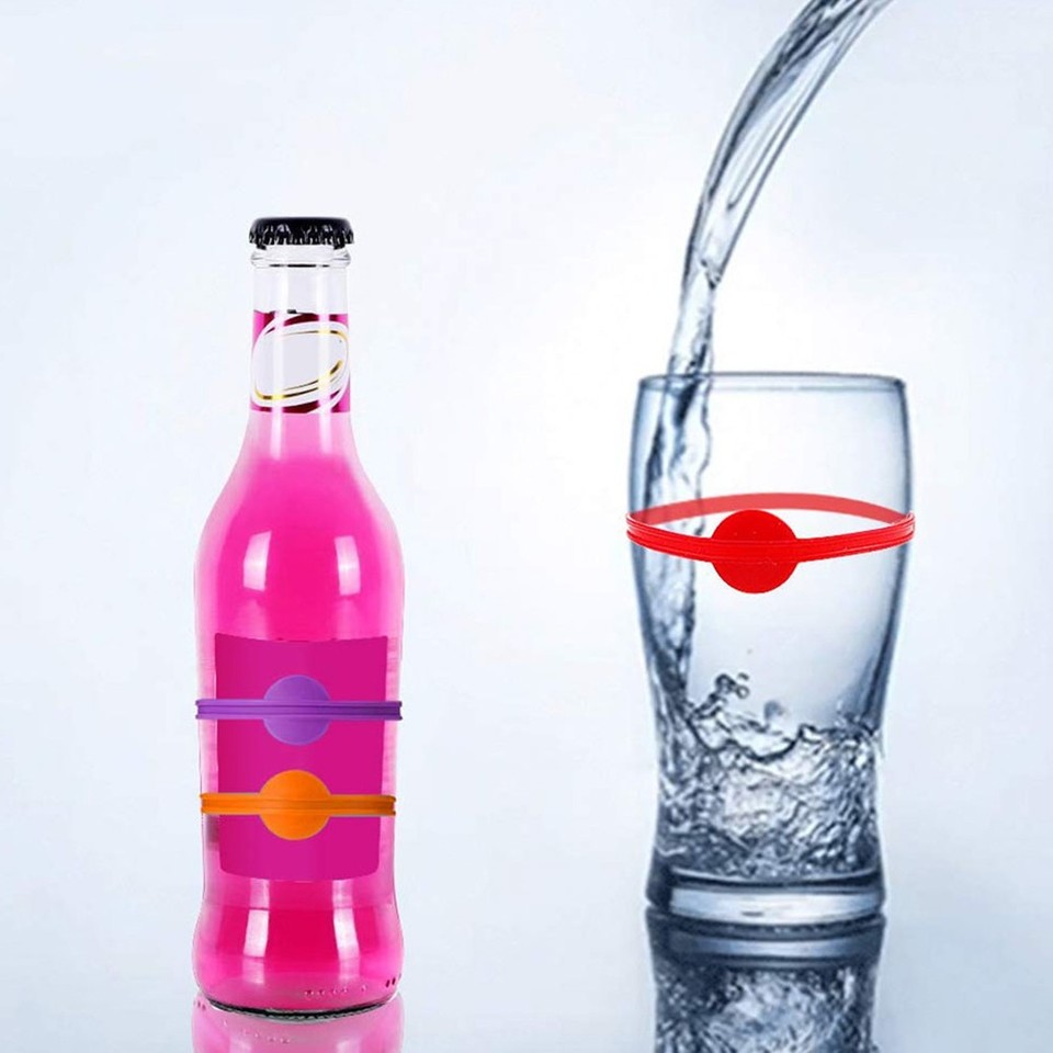 24 Pcs Beverage Label Silicone Cup Charms Identifiers Glass Markers ...