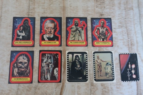Lot of 9 Vintage Original 1977 Topps STAR Wars STICKERS - in Top ...