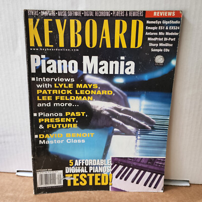 Piano Mania LYLE MAYS PATRICK LEONARD KEYBOARD MAGAZINE SEPTEMBER 2000 ...
