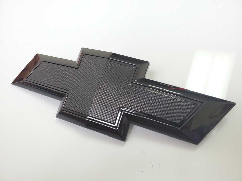 2019 - 2021 Chevrolet Silverado 1500 Bowtie Front Grille Gloss Black ...