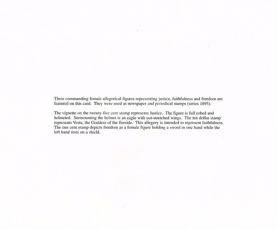 BEP Mint Souvenir Card B222 MILCOPEX 1997 Allegory Newspaper Periodical ...