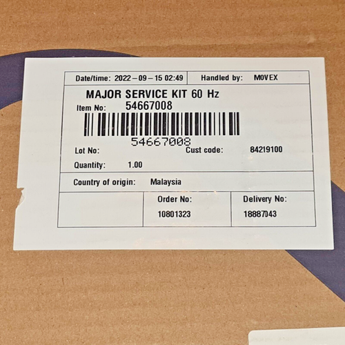 Genuine Parts Alfa Laval 54667008 Major Service Kit 60Hz | eBay Australia