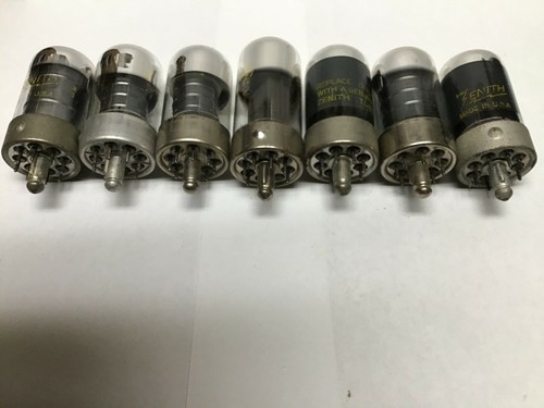 Vintage Vacuum Tubes -- Lot of 7 -- Types -- 7A7, 7A8, 7B5, 7B6, 7B7 ...