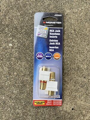 Monster JHIU0082 Just Hook It Up RCA JACK KEYSTONE INSERTS | eBay