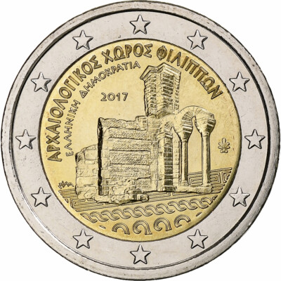 [#375777] Greece, 2 Euro, Archeological Site of Philippi, 2017, MS, Bi ...