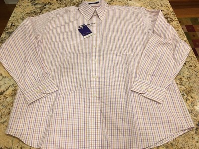 New Alan Flusser Classic Long Sleeve Button Front Shirt Large NWT ...