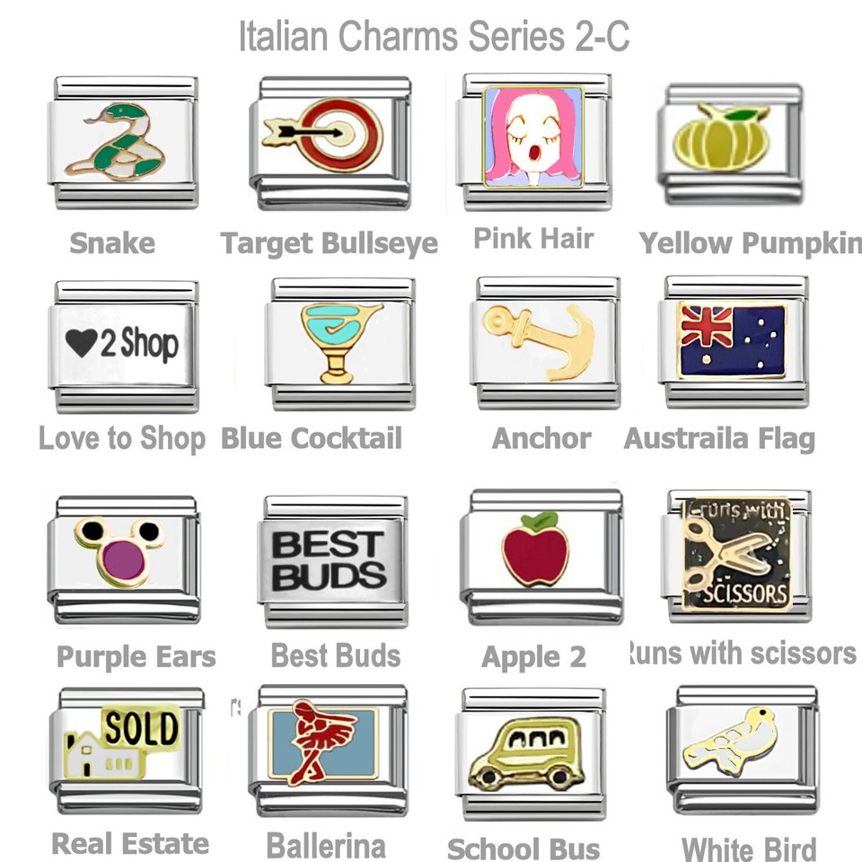 Italian Charms Classic 9mm Size for charm bracelets Series 2C Sold ...