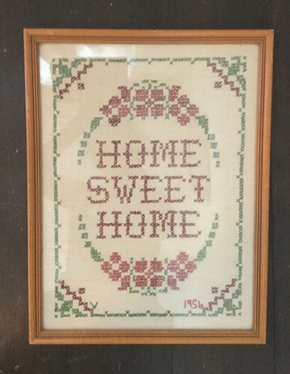 Vintage Home Sweet Home Cross Stitch