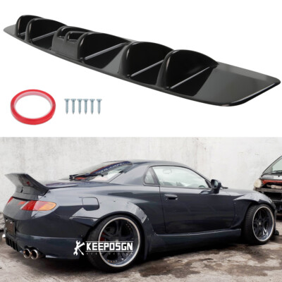 Rear Diffuser Bumper Lip Spoiler Splitter 7 Fins Wing Trim For Toyota ...
