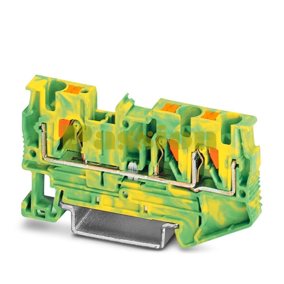 50PC/box FOR PHOENIX CONTACT Ground Terminal Green-yellow PT 4-TWIN-PE ...