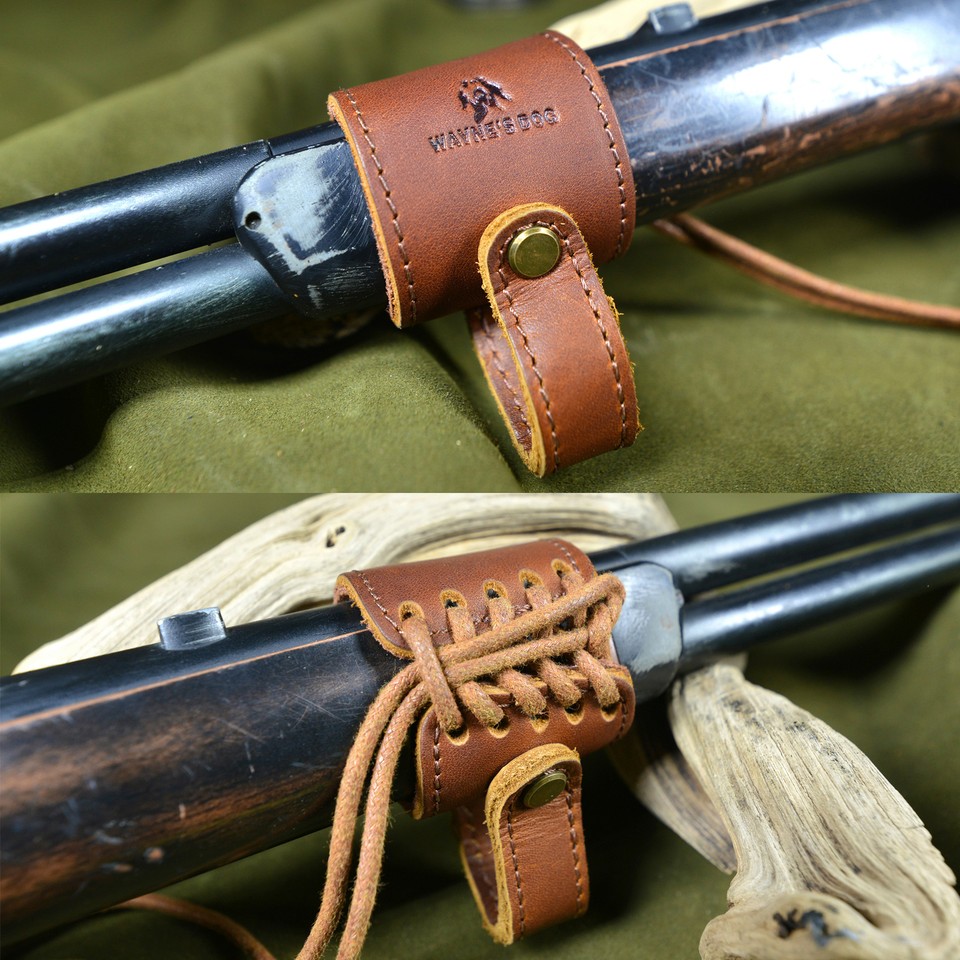 USA Leather No Drill Gun Sling Loop Slip On Sling Attachment for ...