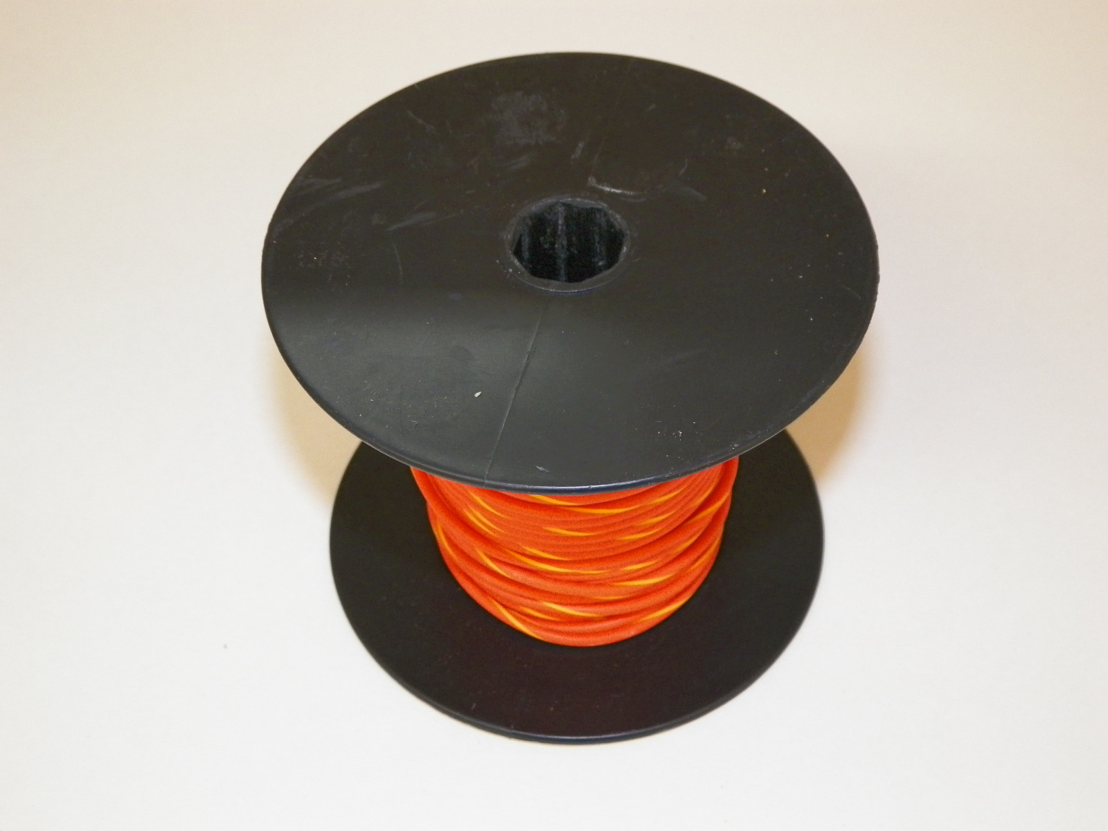 100 FOOT SPOOL 16 GAUGE GXL HI TEMP WIRE ORANGE / YELLOW STRIPE ...