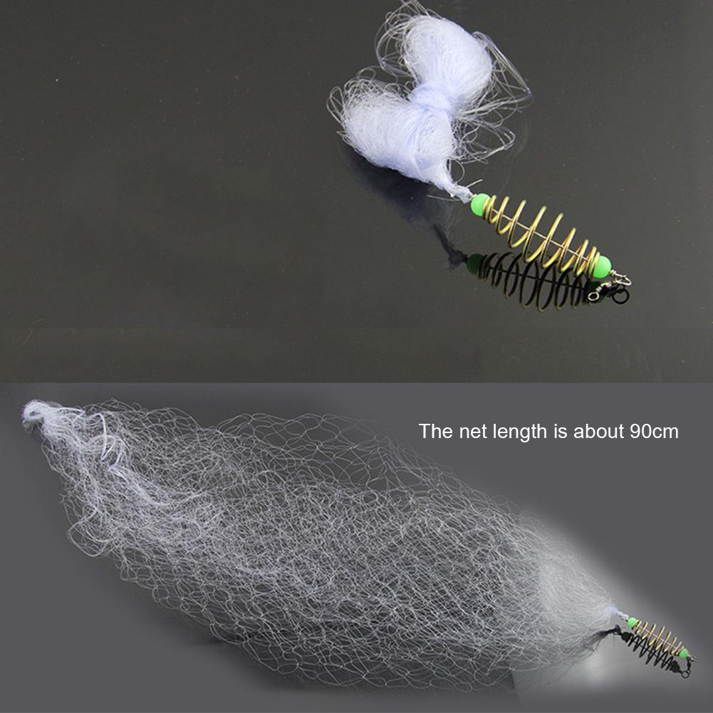 Outdoor Copper Spring Fishing Mesh Net with Luminous Beads Casting ...