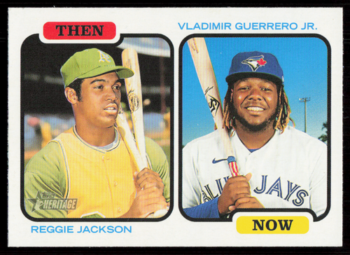 2022 Topps Heritage TAN-JG Reggie Jackson / Vladimir Guerrero Jr. | eBay