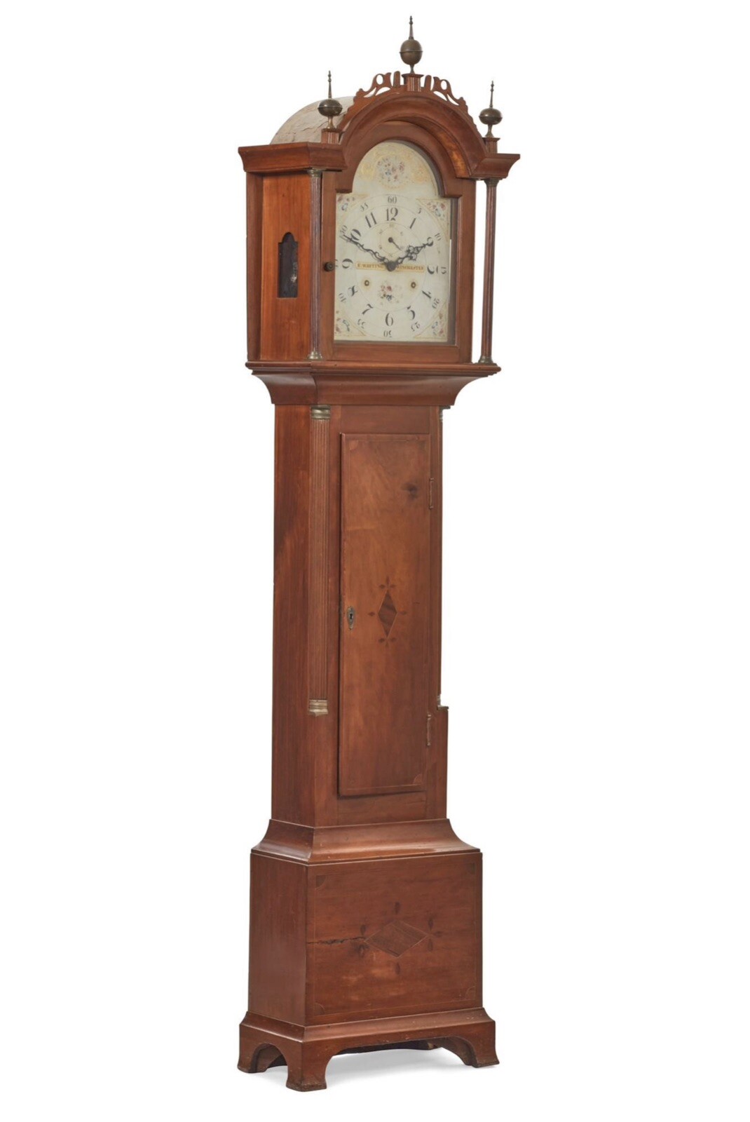 Rare Antique Riley Whiting American Grandfather Clock With Woodworks ...