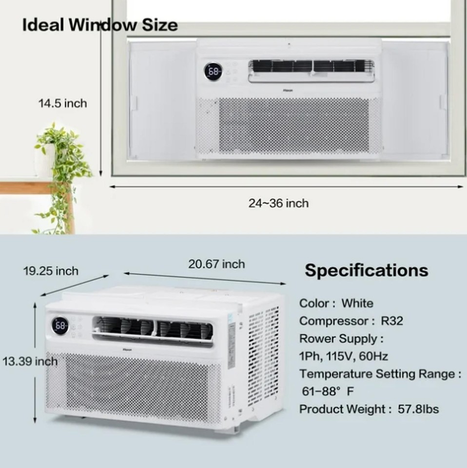 Ktaxon 10000 BTU Window AC w/ WiFi, Remote & App Control | eBay