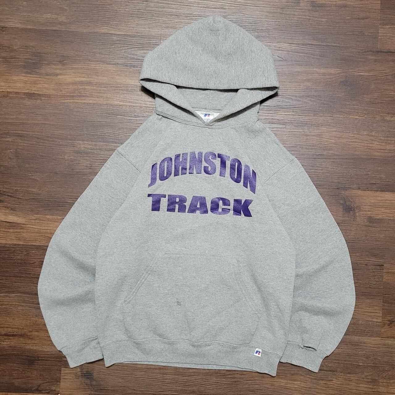 2000s Y2K Russell Athletic Johnston Track Grey Spello… - Gem