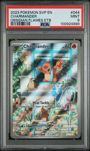 CHARMANDER 044 PROMO BLACK STAR OBSIDIAN FLAMES Pokemon PSA 9 English ...