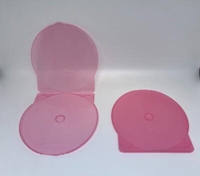 SALE! 2 NEW CD /DVD 120MM POLY SHELL CLAM CSHELL, PINK, MFLE-1015, MADE ...