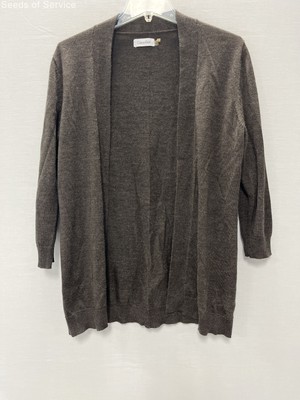 Calvin Klein Gray Half Sleeve Open Front Cardigan Wool Blend Sweater ...