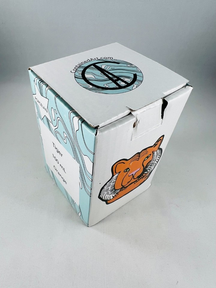 Contained Art TIGER ORANGE Porcelain Jars Airtight Stash Containers ...