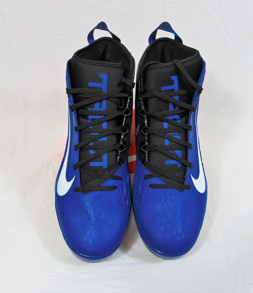 Nike Force Zoom Trout 5 Mid Blue & Black Baseball Cleats Sz Nike Force Zoom Trout 5 Mid Blue & Black Baseball Cleats Sz