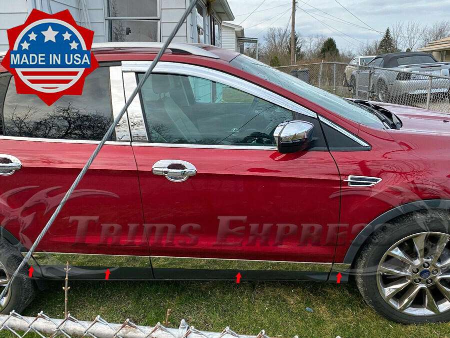 2013-2019 Ford Escape Rocker Panel Trim Body Side Molding Door Cover 4 ...