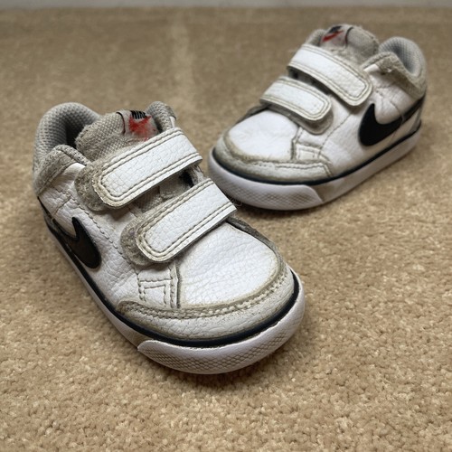 Nike Capri 3 LTR White Black Leather Toddler Boys Size 6C Sneakers ...