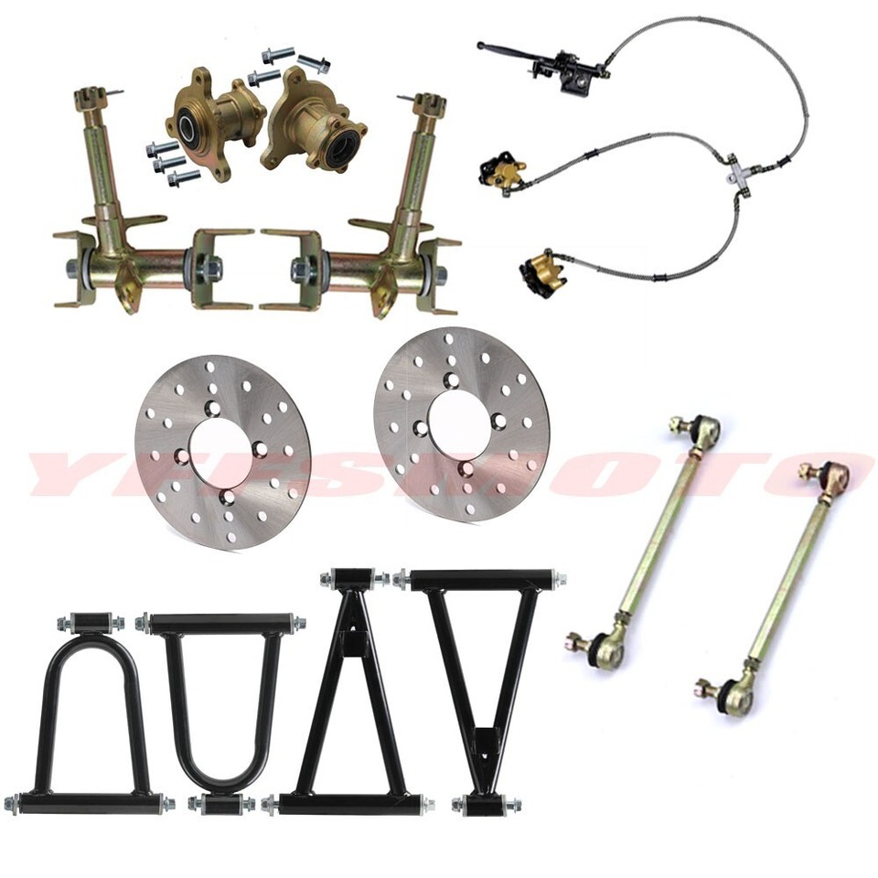 Front Upper+Lower Shock Suspension Swing Arm 6'' Tires 3 Hole Wheels ...