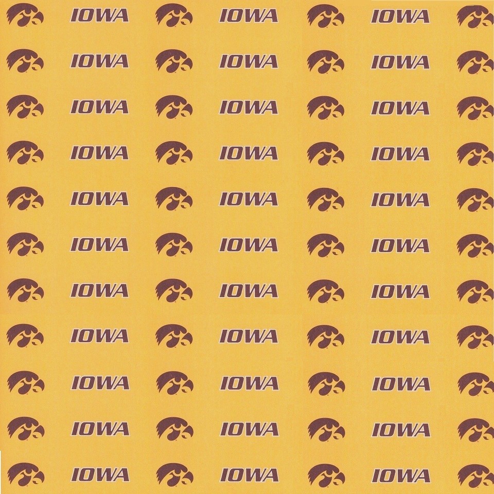 University of Iowa Hawkeyes Scrapbook Kit: yellow paper & stickers NCAA ...