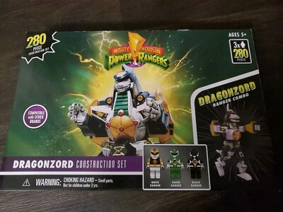 NEW Dragonzord Mighty Morphin Power Rangers Construction Set 280 pieces ...