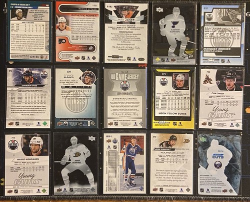 Edmonton Oilers 15 Card Autograph Rookie RC Lot UD Game Jersey Platinum ...