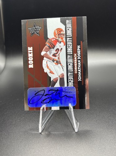 2006 Leaf Rookies & Stars Rookie Johnathan Joseph #243 Auto RC ...