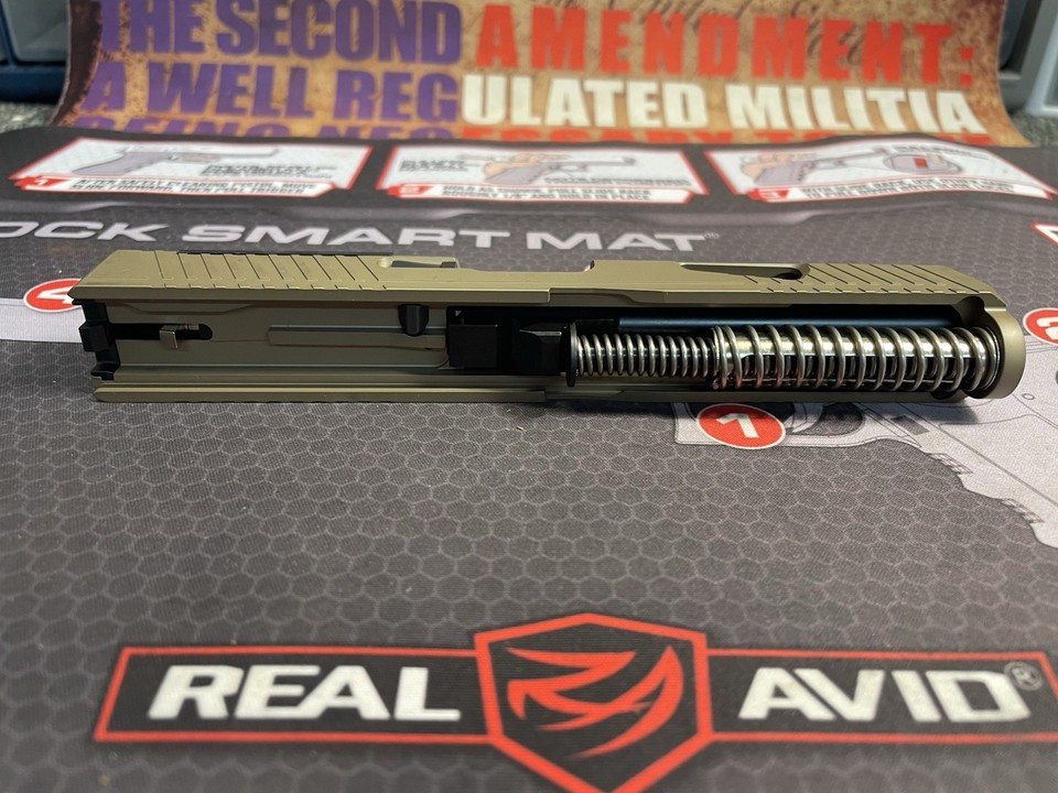 Glock 17 Complete Assembled Slide Ported Barrel RMR Gen 5 USA Made FDE ...