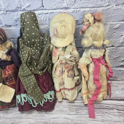 Vintage 1940's Composition Doll Sideways Glance Hand Painted Lot Of 7 ...