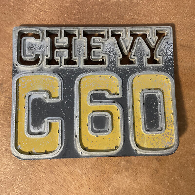 1970s Chevrolet Chevy C60 Emblem Metal 5 3/4” x 4 1/2” | eBay