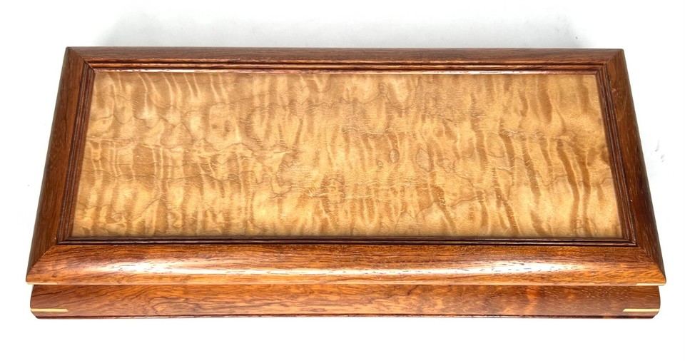 Curly Maple & Cherry Wood Hall Keys Remote Jewelry Keepsake Box Hinged ...